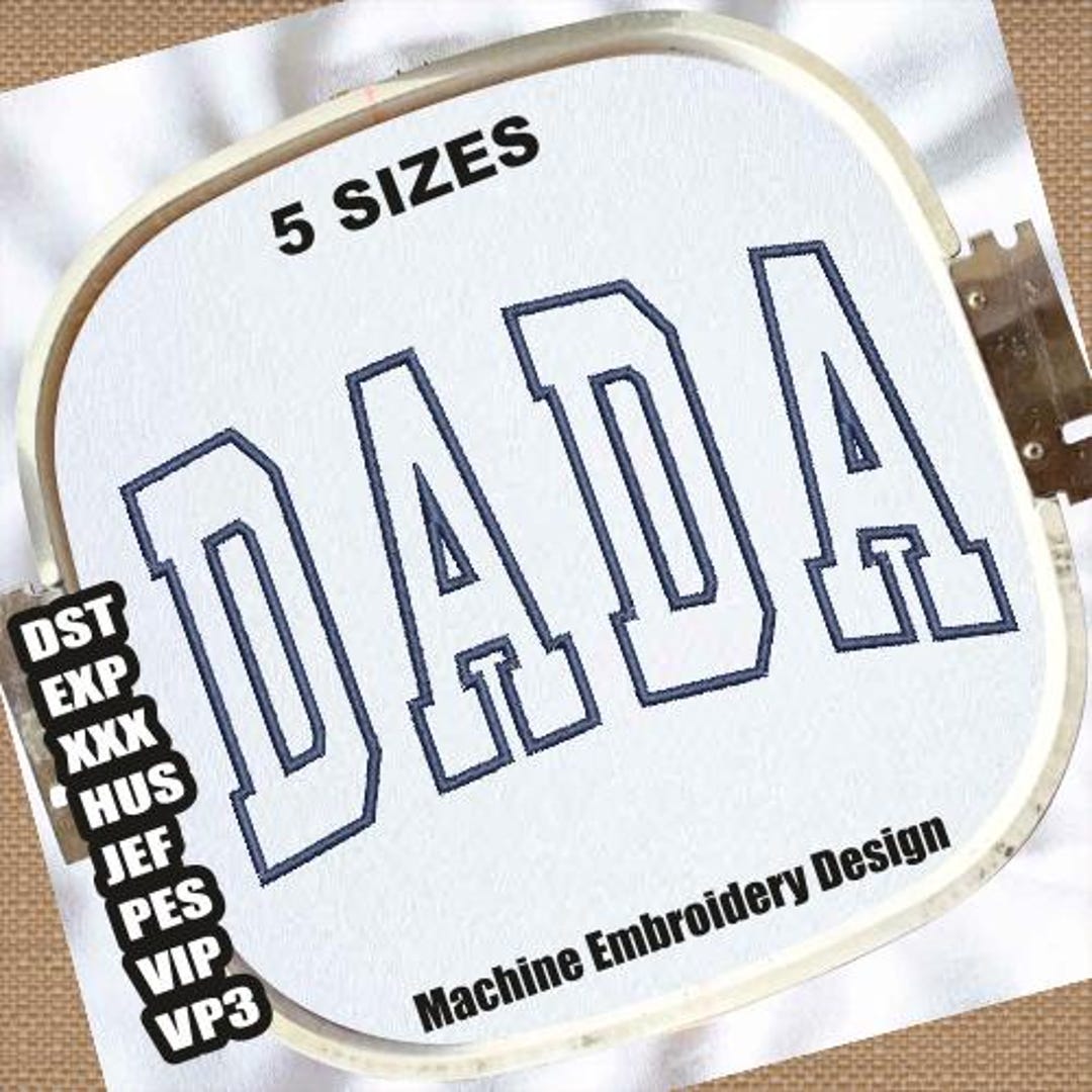 Dada Letters Machine Embroidery Designs | Fathers Day Embroidery ...