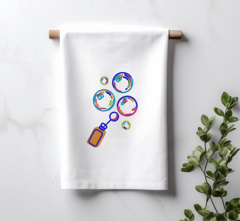 Soap Bubbles Machine Embroidery Design | DST PES EXP + More (digital ...
