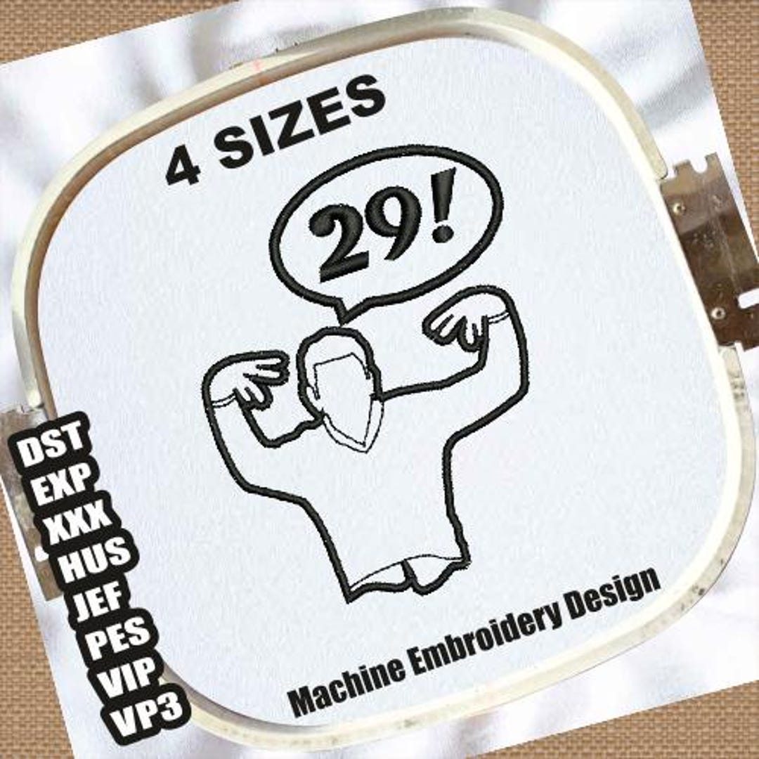 Twenty Nine Machine Embroidery Designs | 29th Birthday Embroidery ...
