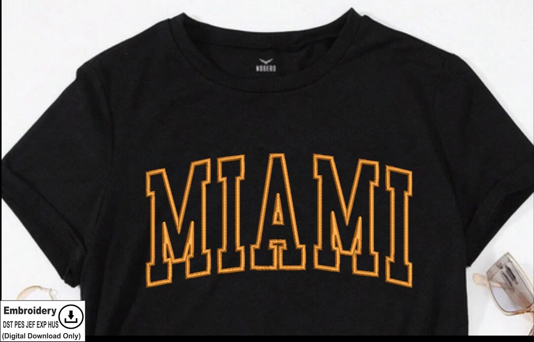 Miami Letters Applique Machine Embroidery Designs | Miami Embroidery ...