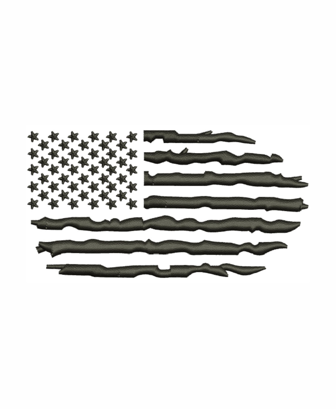 Distressed USA Flag Embroidery Design | Patriotic Stitch File (dst, Pes ...