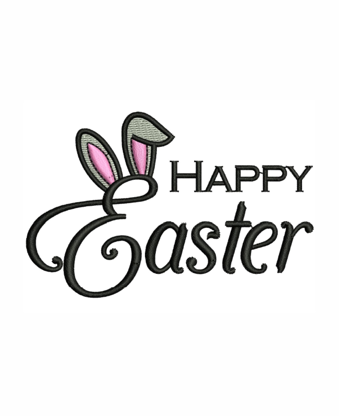 Happy Easter Embroidery Design | Happy Easter Dst File | Happy Easter ...