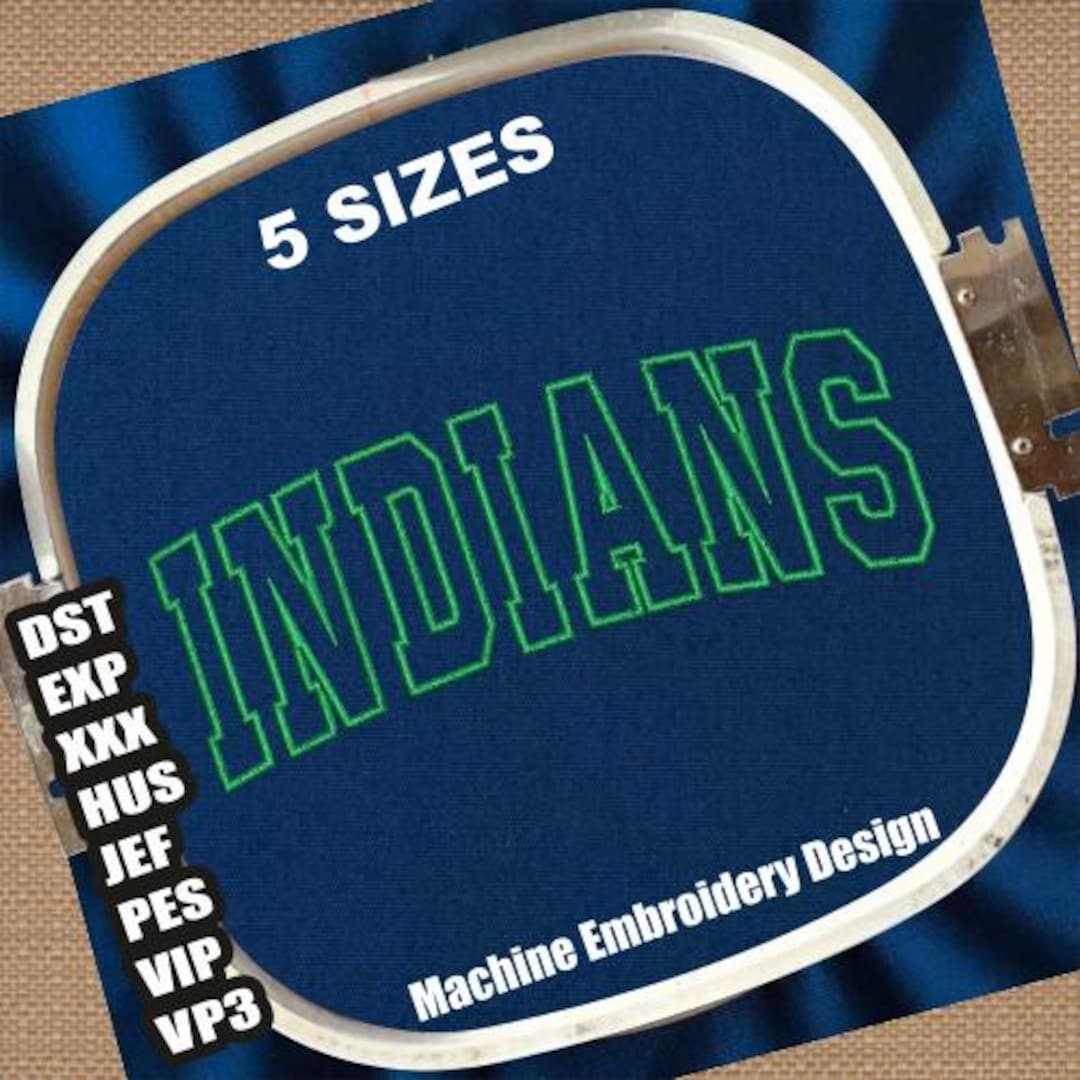 Indians Machine Embroidery Designs | Indians Letters Embroidery ...