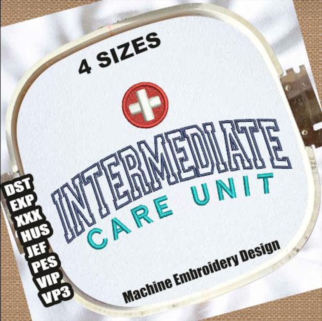 IMCU Machine Embroidery Design | Intermediate Care Unit Embroidery ...