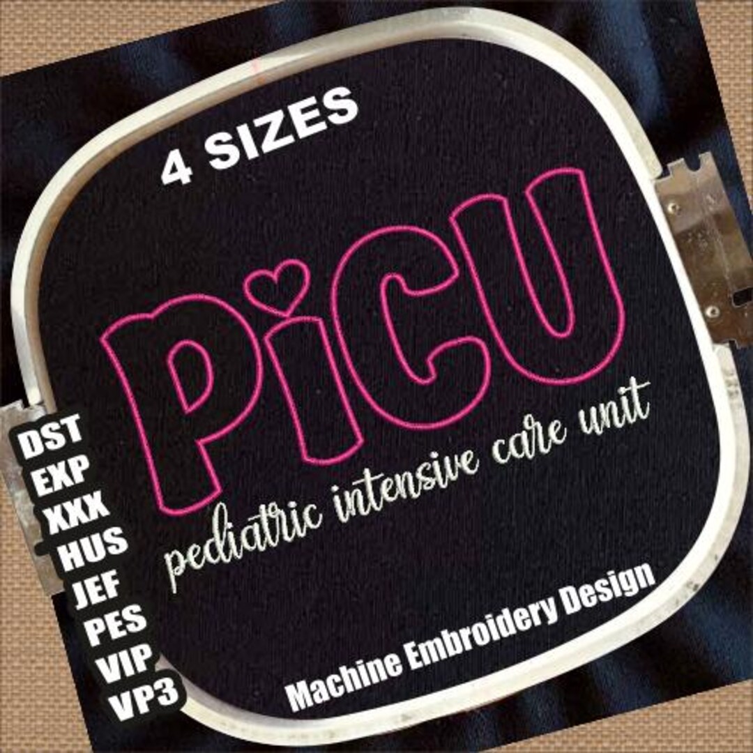 Pediatric Intensive Care Unit Machine Embroidery Designs | Picu ...