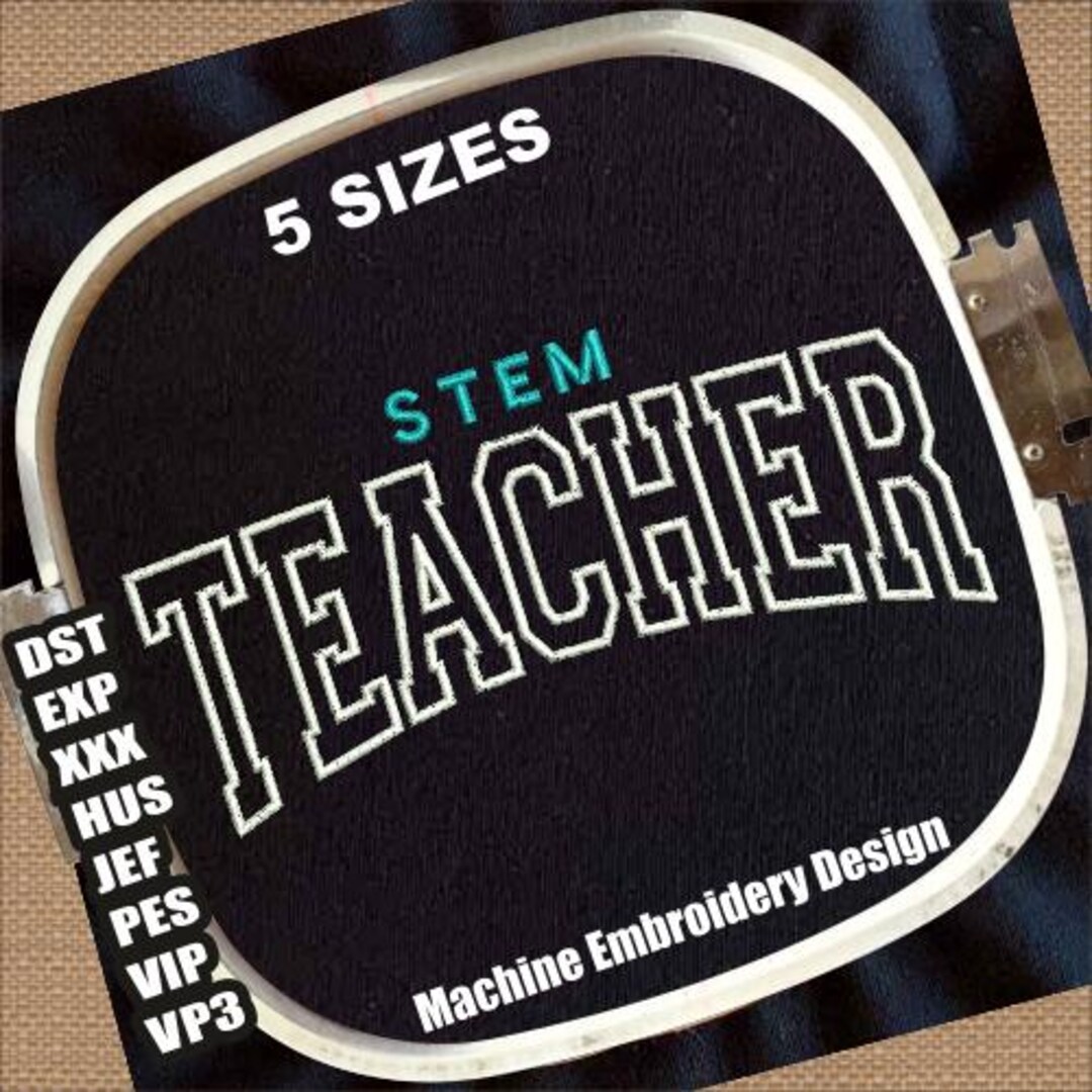 Stem Teacher Machine Embroidery Designs | Back to School Embroidery ...