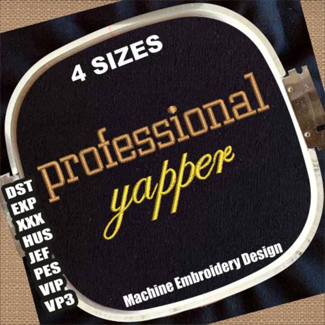 Professional Yapper Letters Machine Embroidery Design | Professional ...