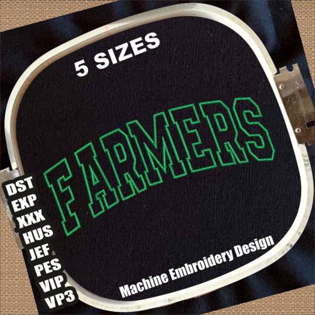 Farmers Border Letters Machine Embroidery Designs | Farmers Embroidery ...
