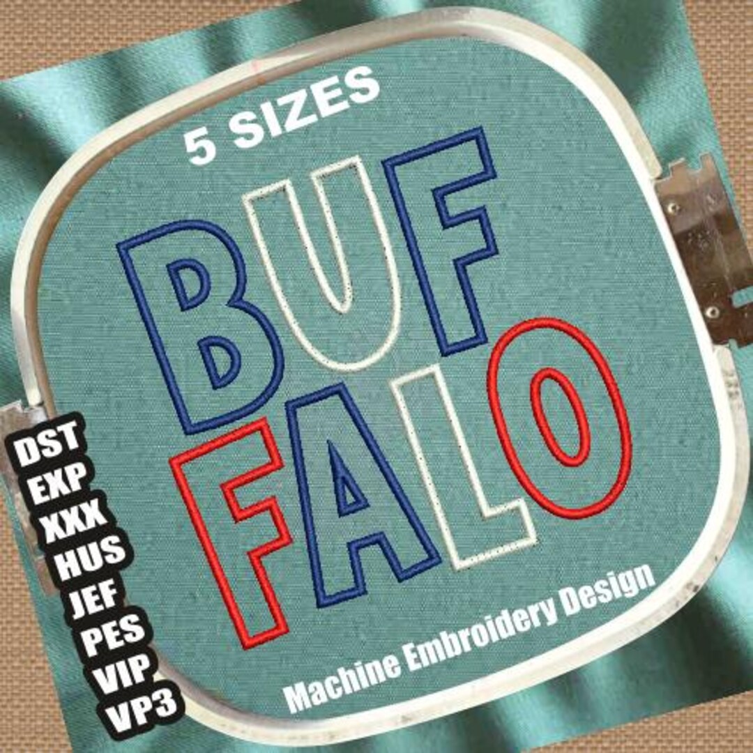 Buffalo Machine Embroidery Design | Buffalo Outline Embroidery Patterns ...