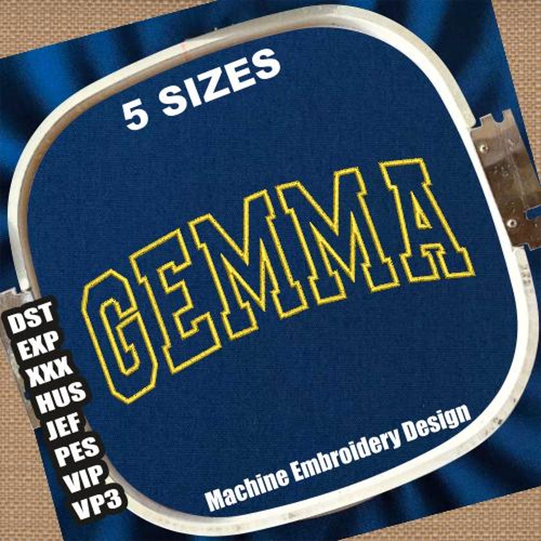 Gemma Letters Machine Embroidery Design | Mothers Day Embroidery ...