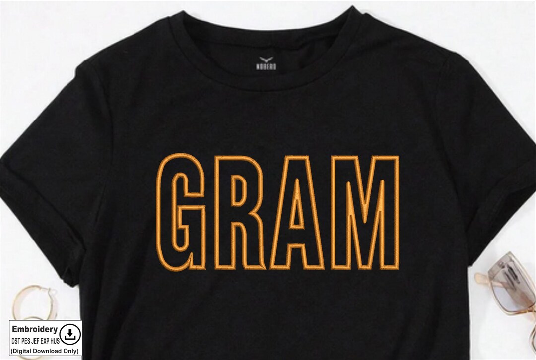 Gram Letters Applique Machine Embroidery Designs | Mothers Day ...