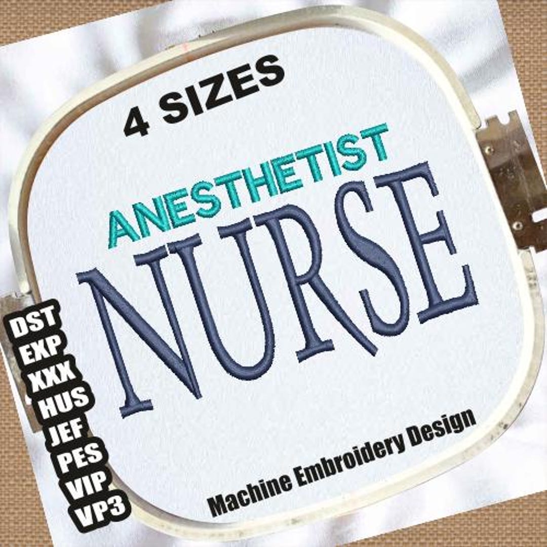 Nurse Anaesthetist Machine Embroidery Designs | Anaesthesiologists ...