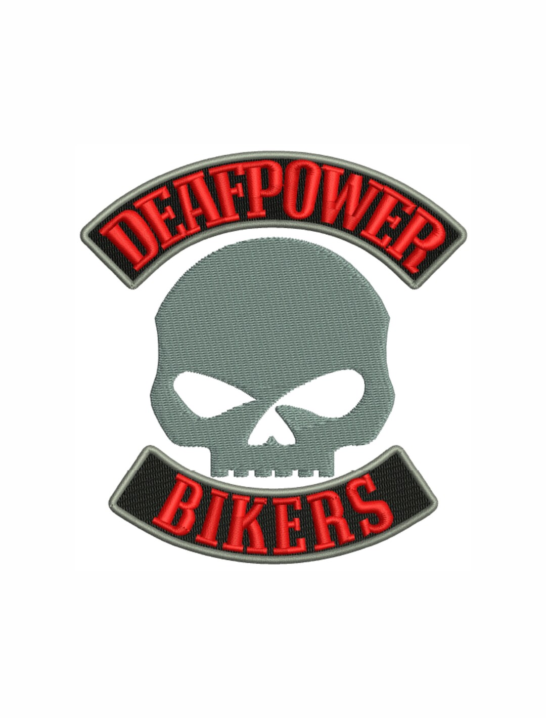 Deaf Power Bikers Embroidery Design | Motorcycle Logo Dst File | Bike ...