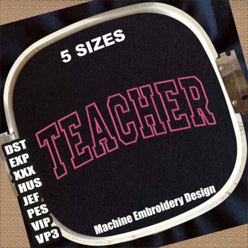Teacher Embroidery - Etsy