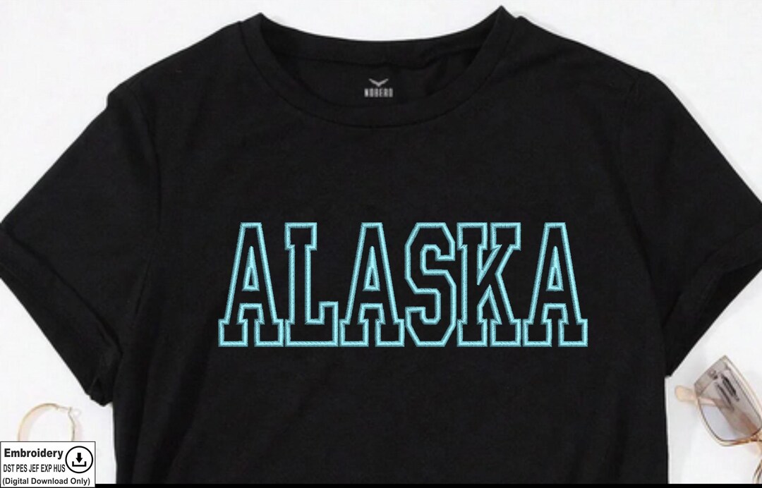 Alaska Outline Letters Machine Embroidery Designs | Alaska Embroidery ...