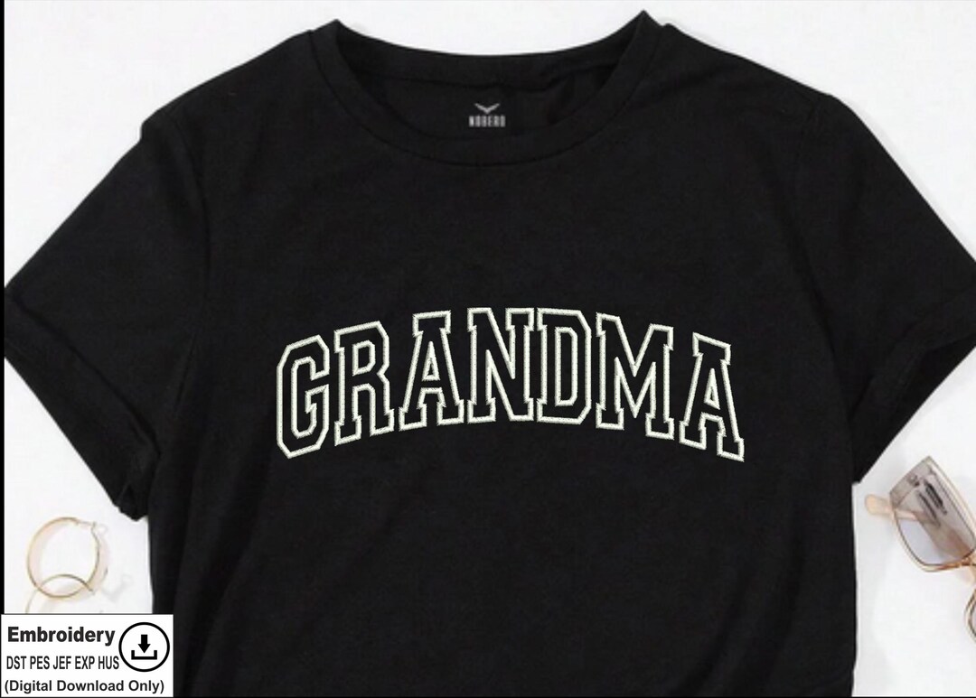 Grandma Outline Letters Embroidery Designs | Mothers Day Pattern ...