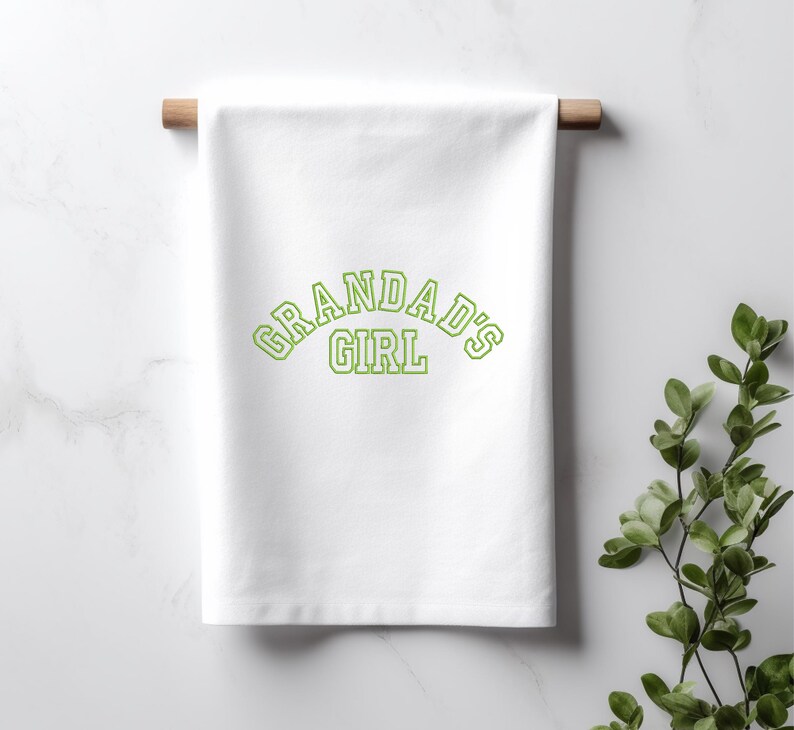Grandad's Girl Machine Embroidery Design | 5 Sizes (digital Download ...