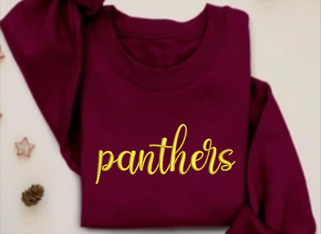 Panthers 3D Puff Machine Embroidery Designs | Panthers 3D Puffy Foam ...