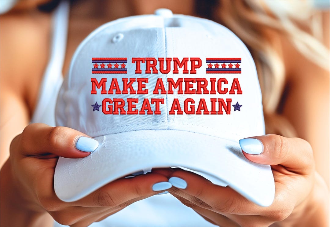 Trump Make America Cap Machine Embroidery Design | Trump 2024 Woolen ...