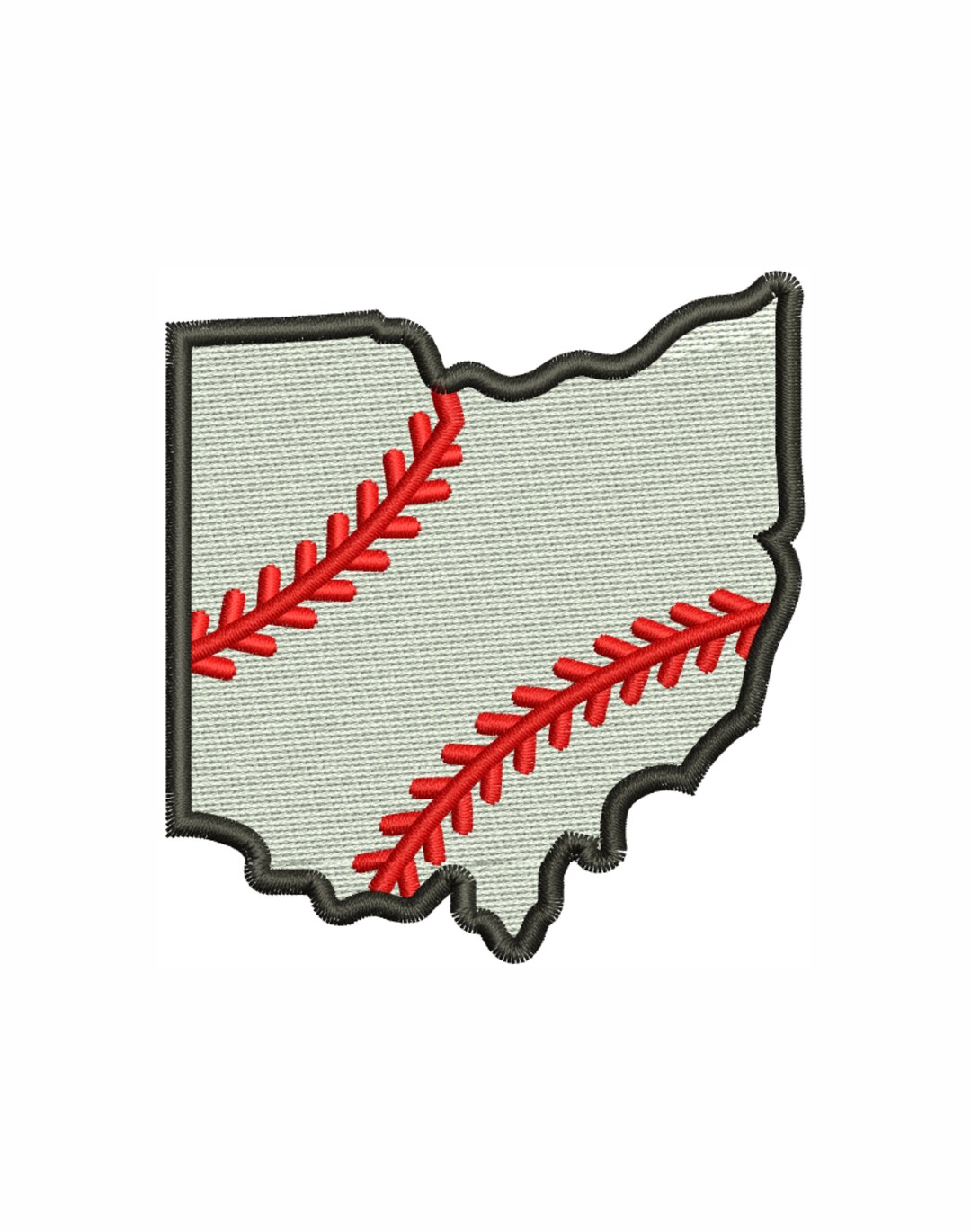 Baseball Ohio Embroidery Design | Baseball Dst File | State of Ohio ...