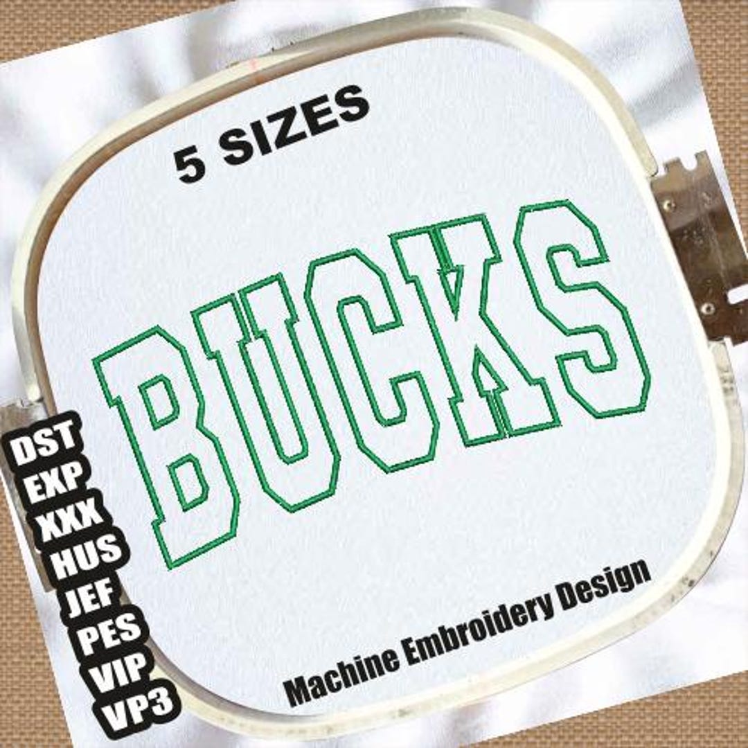 Bucks Letters Machine Embroidery Designs | Bucks Outline Embroidery ...
