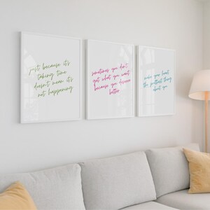 Set of 3| Motivational | Inspirational | Quotes | Trendy Wall Art ...