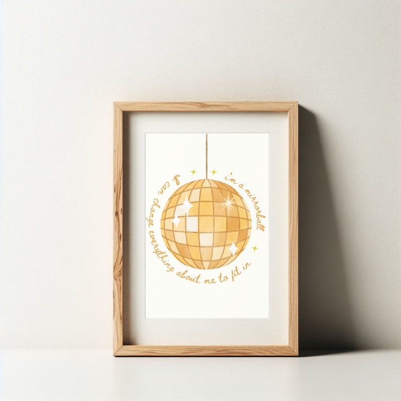 Mirrorball Poster | Printable Wall Art | Swiftie Poster| Digital ...