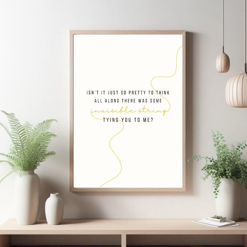 Invisible String Poster | Printable Wall Art | Swiftie Poster| Digital ...