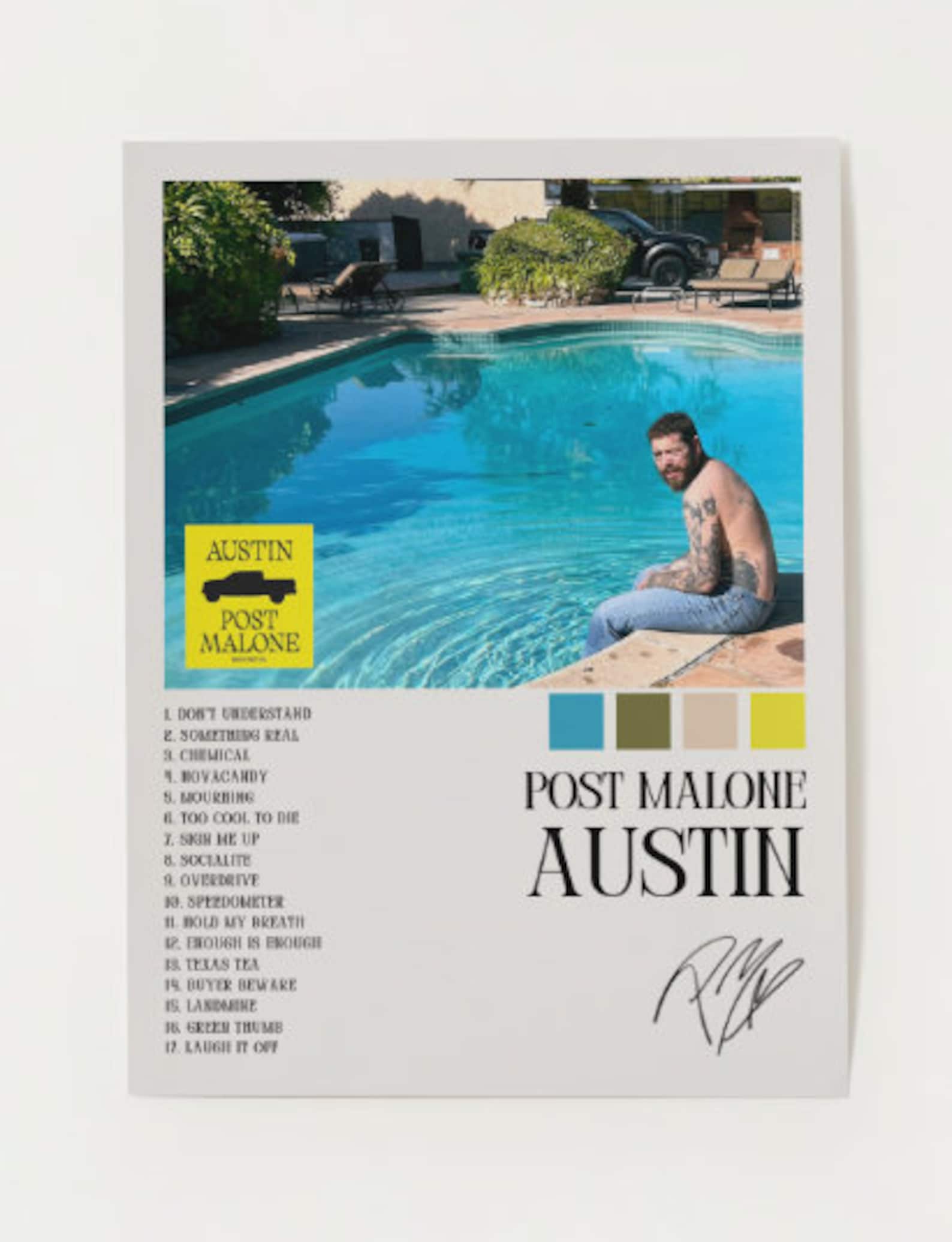 Set of 7 Austin Post Malone Album Cover Posters - Etsy