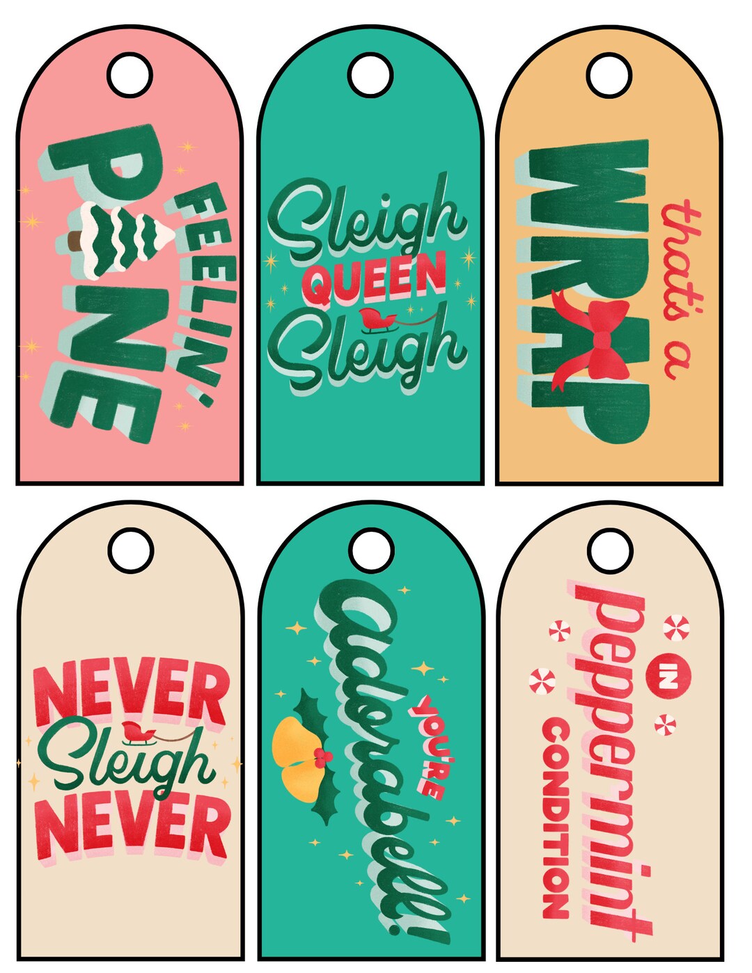 Pun and Fun Christmas Tags for Gifts - Etsy