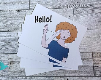 Asl Postcard - Etsy