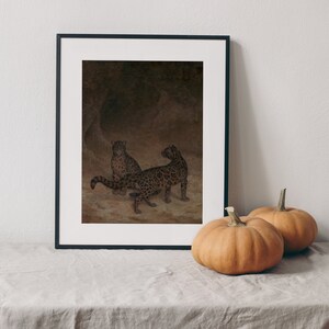 Panther Cave | Big Cat Painting | Moody Wall Art | Dark Academia Art ...