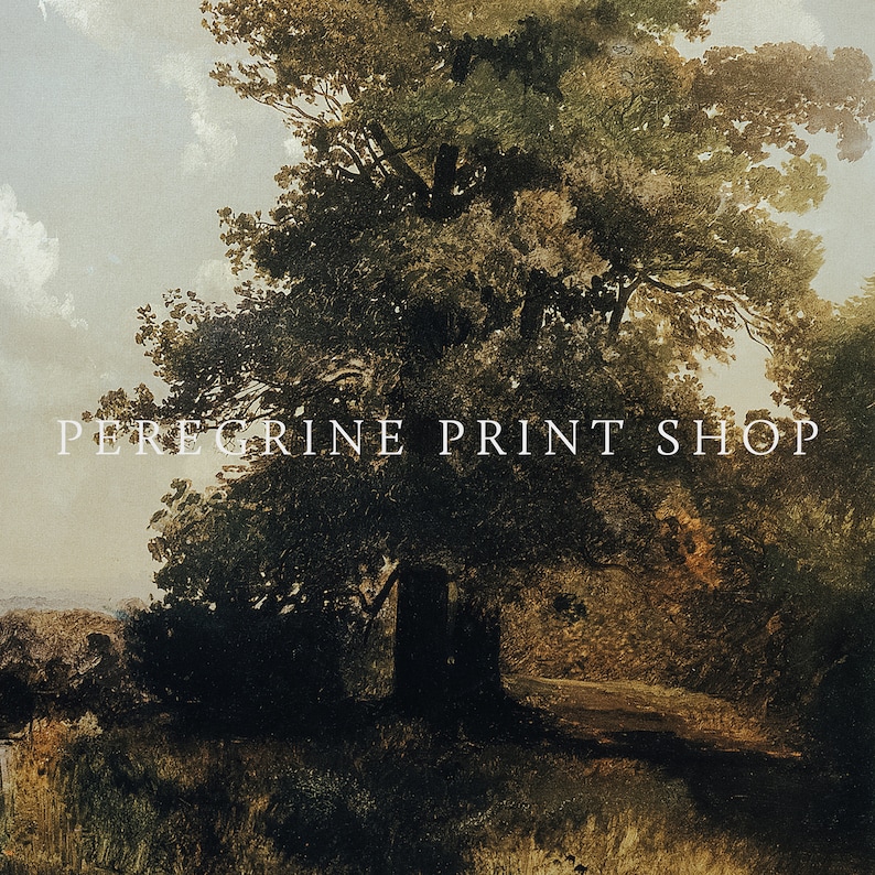 Riverside Tree Moody Wall Art Moody Painting Spring Art - Etsy