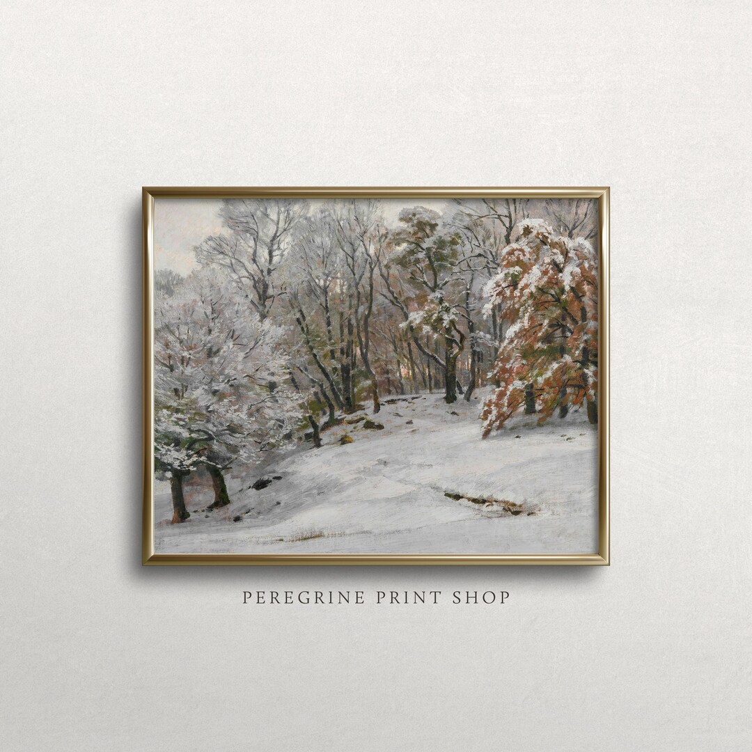 First Snow | Winter Landscape Painting | Snowy Landscape Painting ...