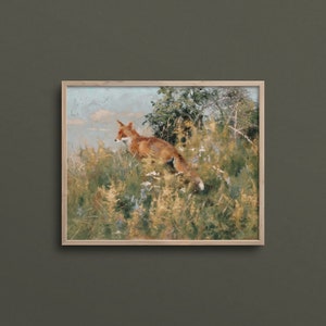 Little Fox | Fox Art Print | Cottagecore Art Print | Cottage Art Print ...
