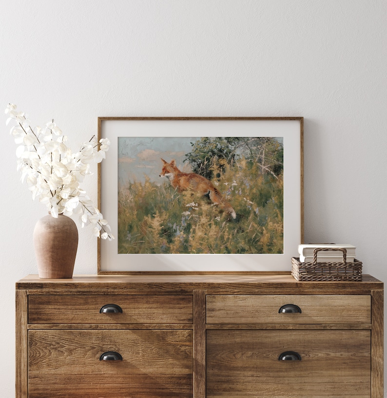 Little Fox | Fox Art Print | Cottagecore Art Print | Cottage Art Print ...