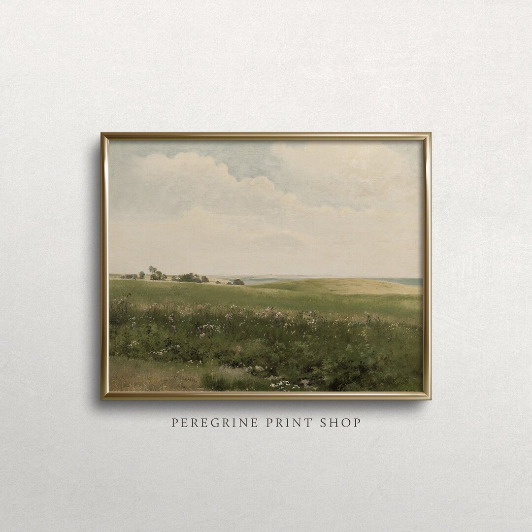 Green Field of Grass | Countryside Field | Countryside Landscape Oil ...