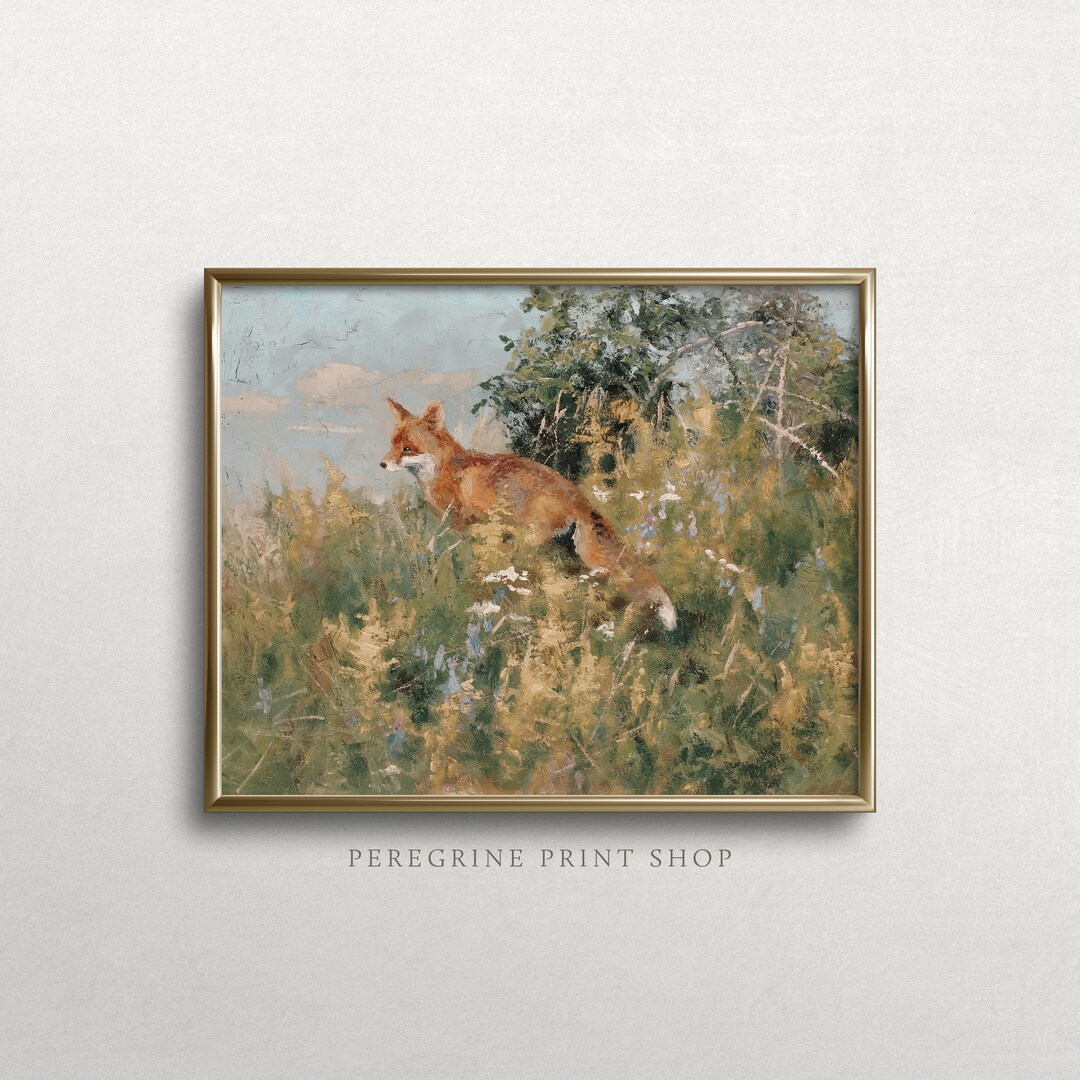 Little Fox | Fox Art Print | Cottagecore Art Print | Cottage Art Print ...