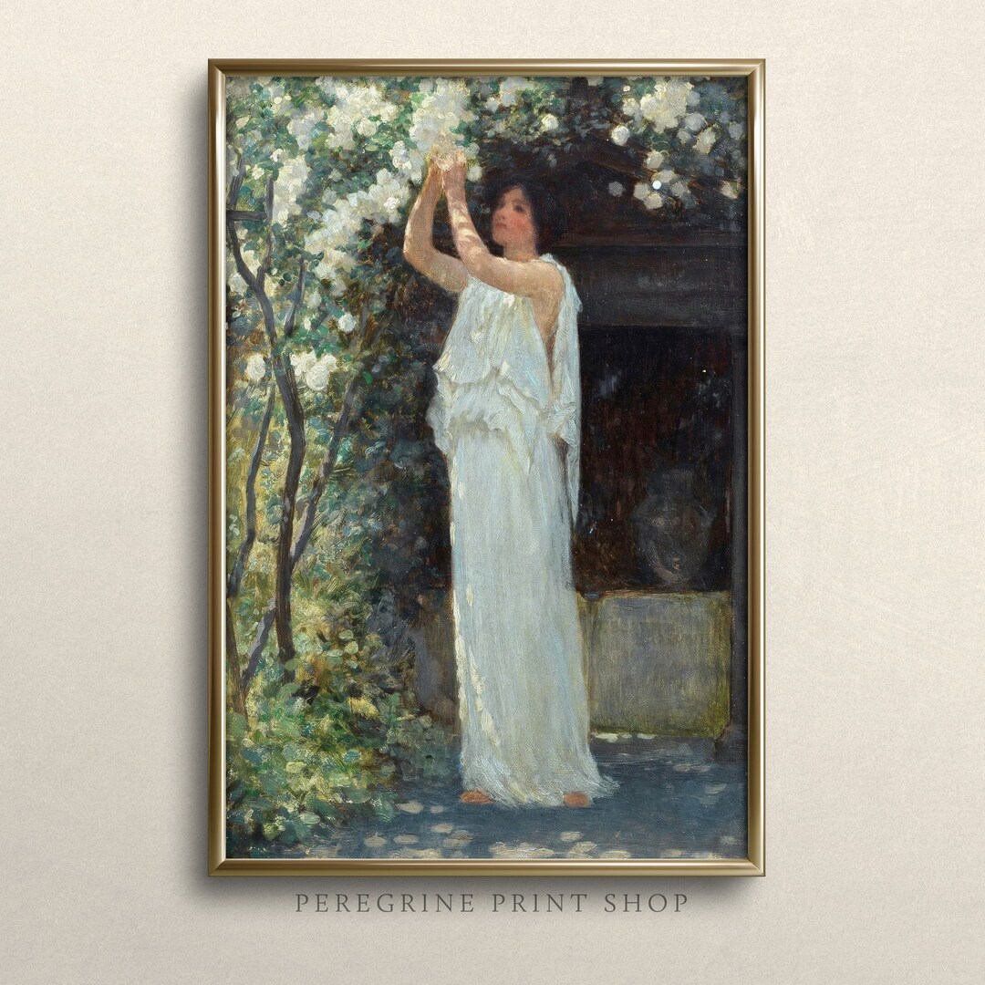 Springtime | FINE ART PRINT | Kitchen Wall Art | Woman Figure Art Print ...