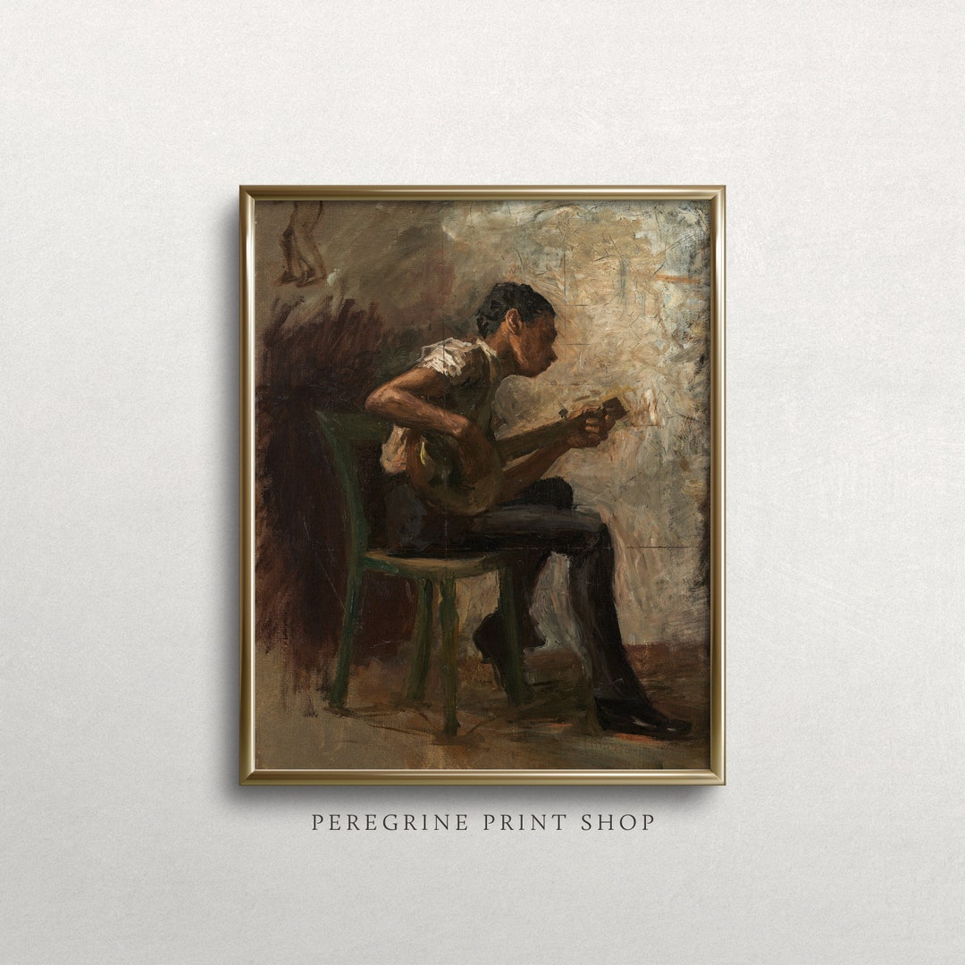 Young Musician | Music Wall Art | Vintage Portrait Oil Painting ...
