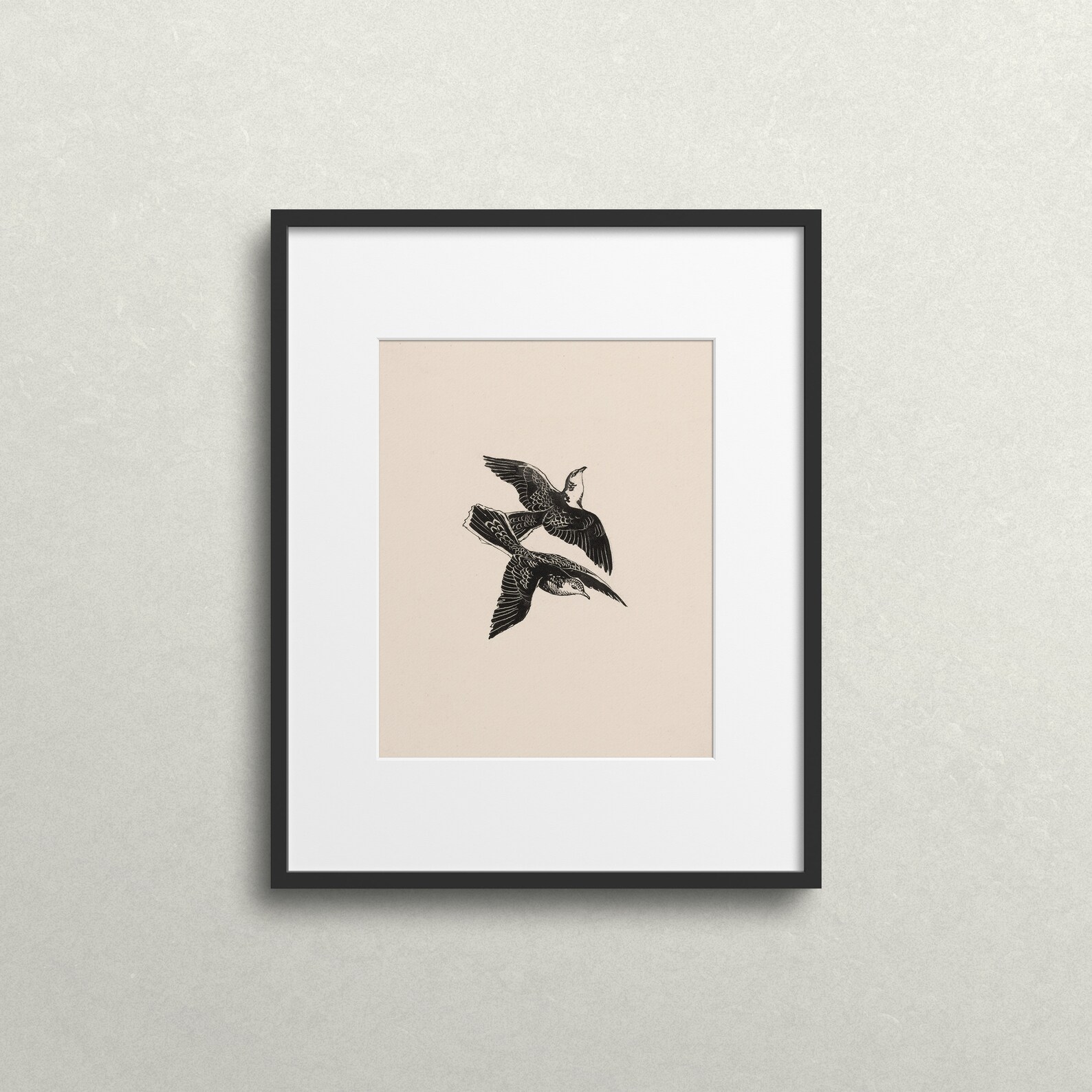 Sparrow Flight Bird Wall Art Bird Block Print Black Bird - Etsy