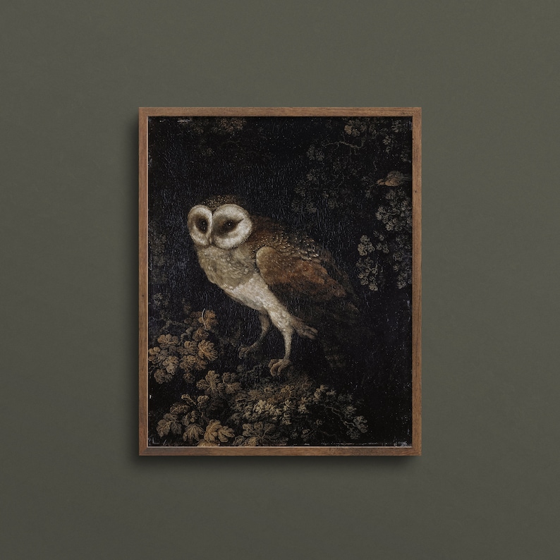 Midnight Owl | Moody Wall Art | Dark Academia Art Prints | Dark Art ...