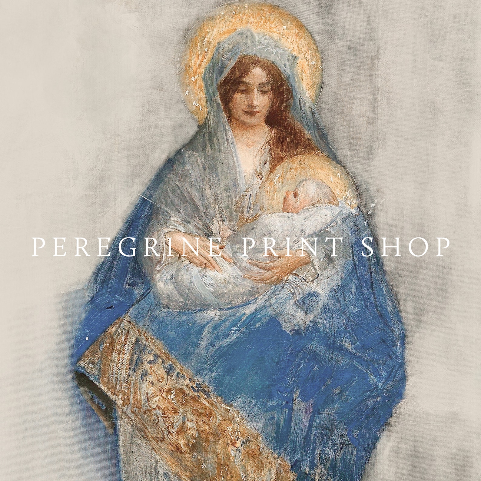The Virgin Mary Mother Mary Painting Madonna and Child - Etsy