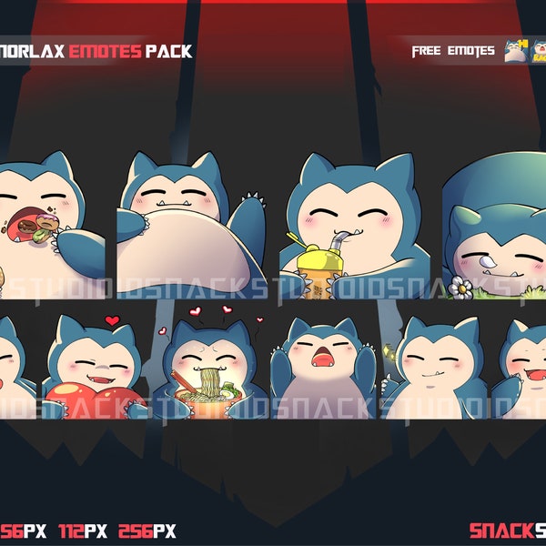 Snorlax Animated Emotes - Etsy
