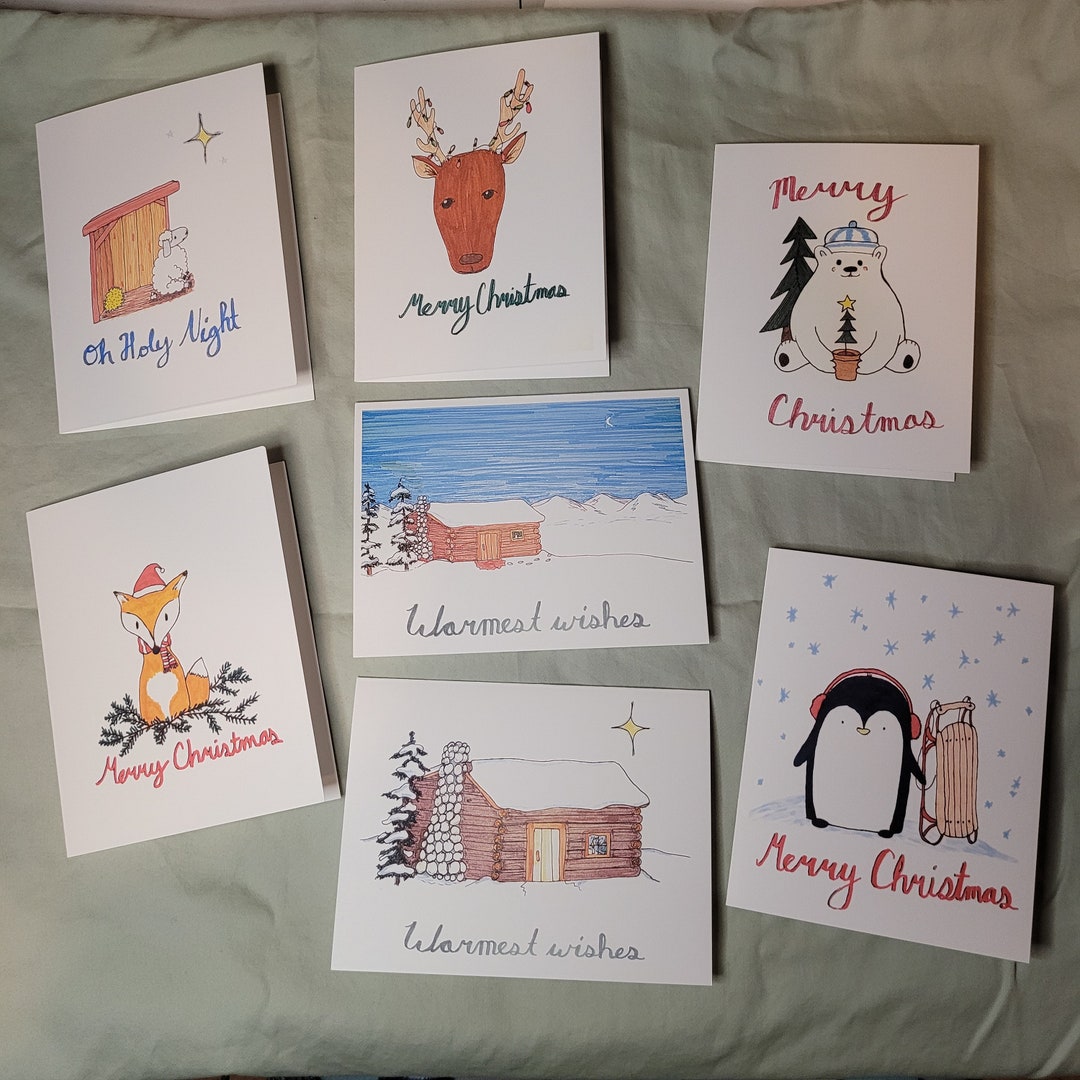 Printable Christmas Card Designs (no Text) - Etsy