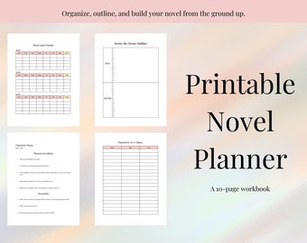 Novel Planning Worksheets - Etsy