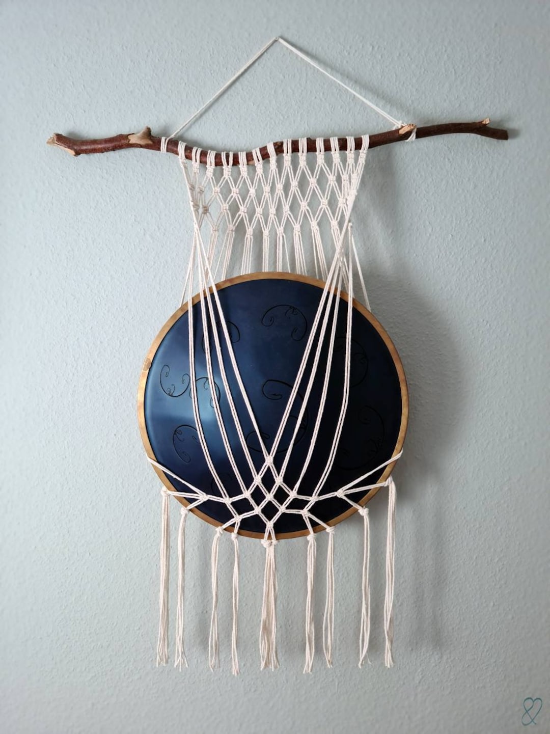 Handpan Wall Mount Macrame L Mount L Decoration L Wall Decoration L ...