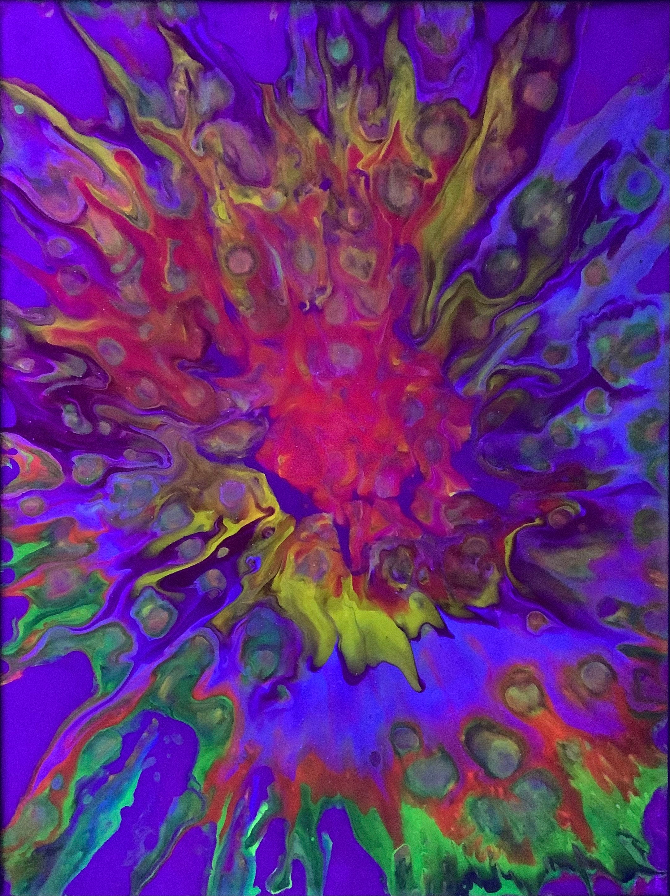 Rainbow Splatter - Blacklight-activated - Etsy