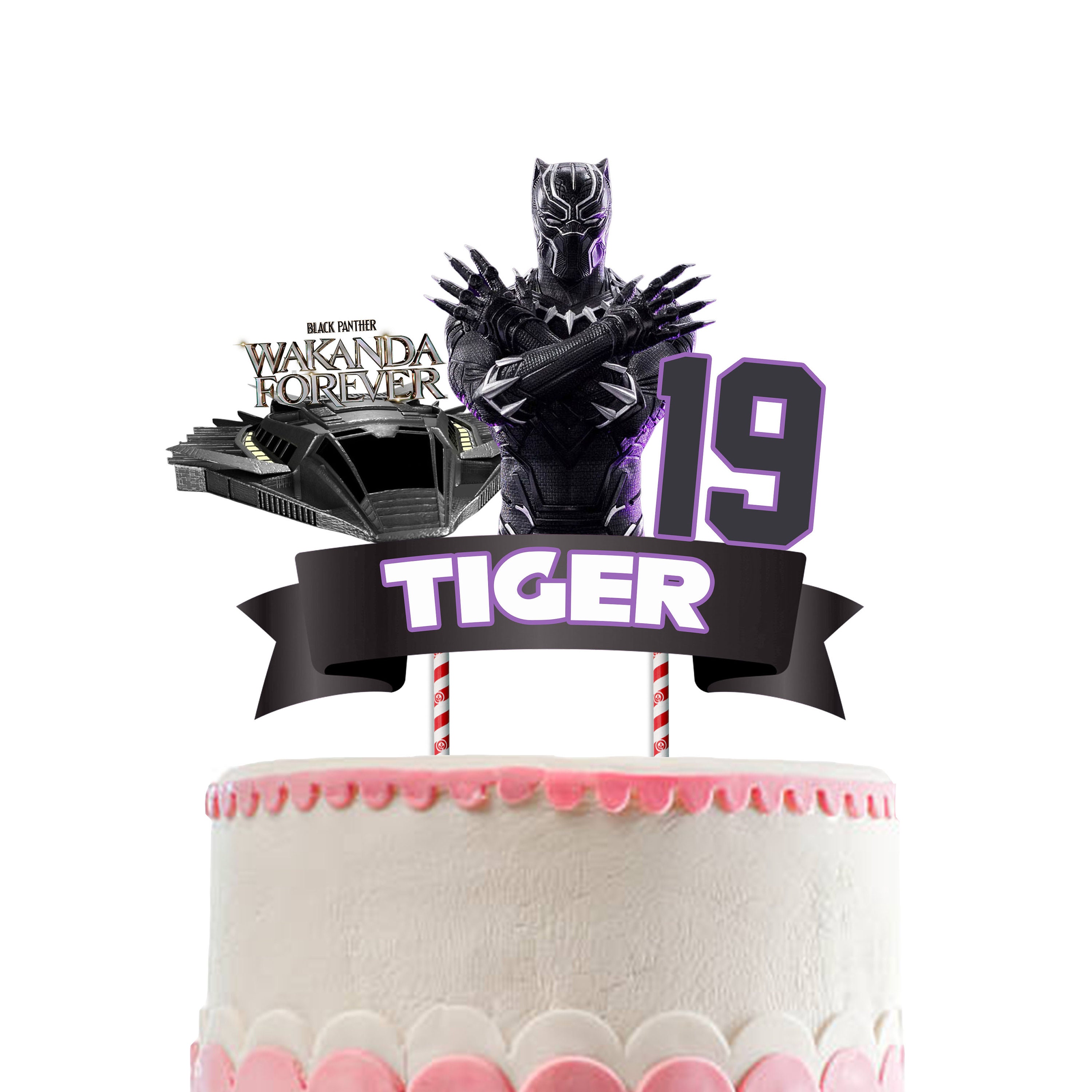 DIGITAL Black Cake Topper Panther Cake Topper - Etsy