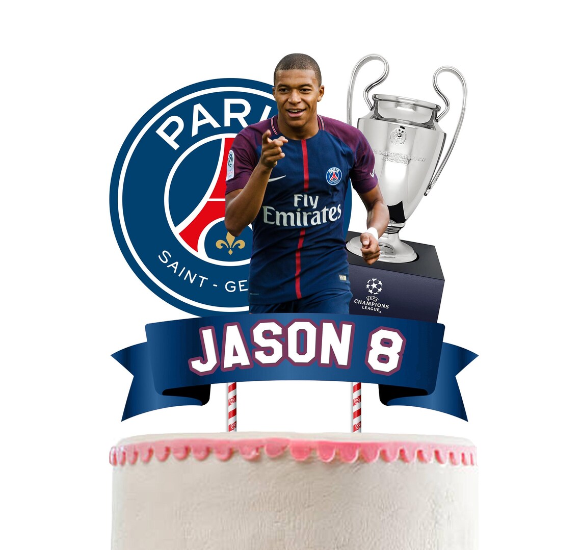 DIGITAL Paris Cake Topper, Kylian Cake Topper, Saint-germany Cake ...